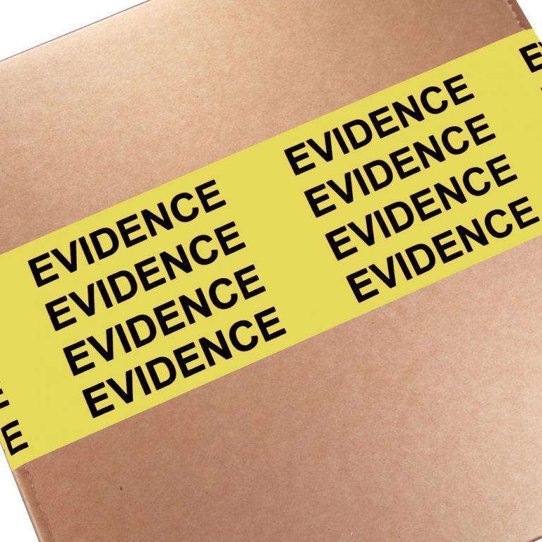 4″ Evidence Sealing Tape – Yellow/Black – Wsci-Technology