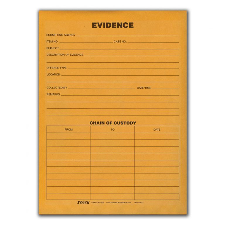 Evidence Envelopes – Wsci-Technology