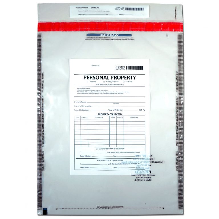 Evidence-PRO Personal Property Security Bags w/ ActiSeal™ – Wsci-Technology