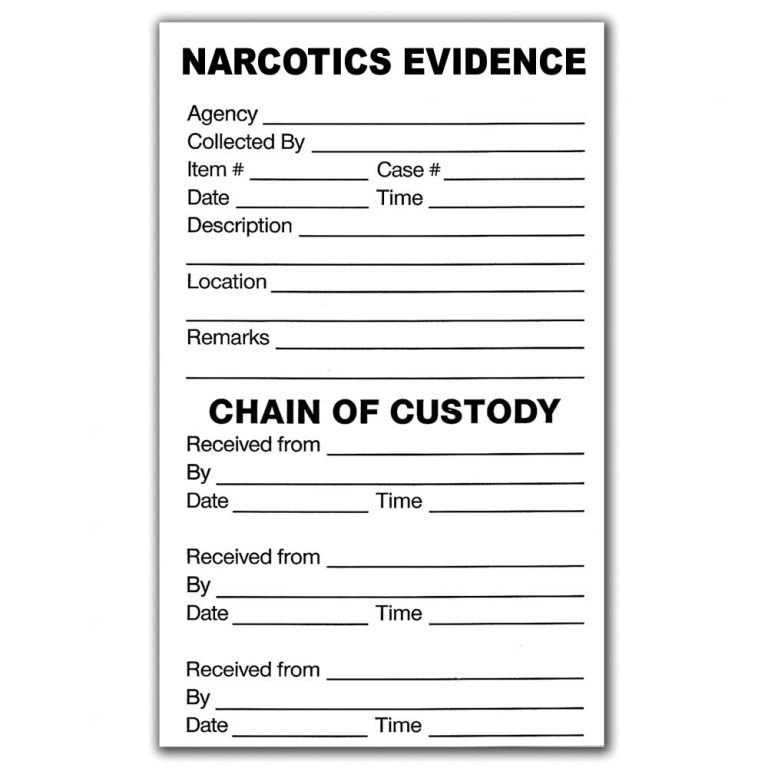 Narcotics Seizure Evidence Labels – Wsci-Technology